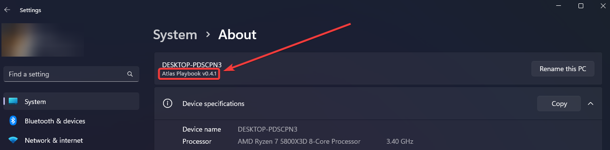 Checking Atlas Version - Atlas Documentation
